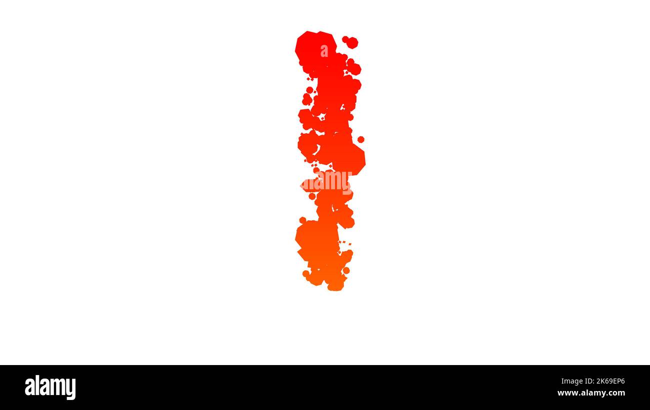 orange - red cartoon paint blots style font, exclamation point ...