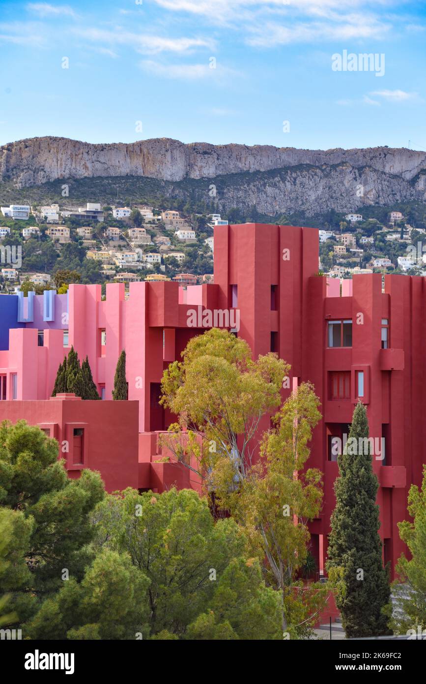 Calpe, Spain - 12 March, 2022: Red Walls of the La Muralla Roja ...