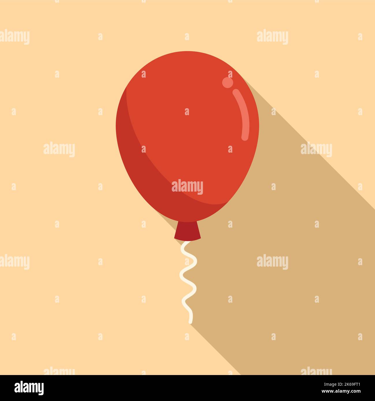 Surprise balloon icon flat vector. Gift present. Wow effect Stock ...