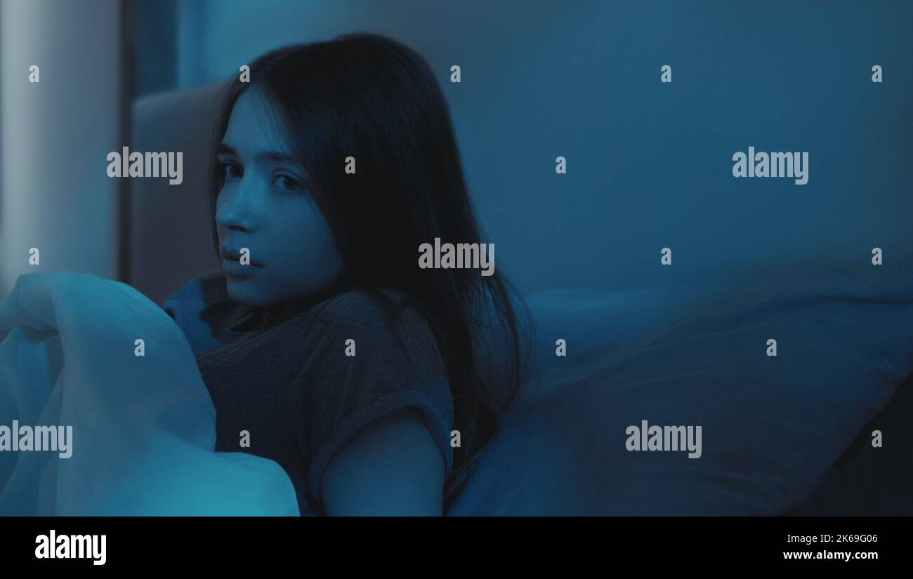 bed nightmare sleep disorder bad dream Stock Photo - Alamy