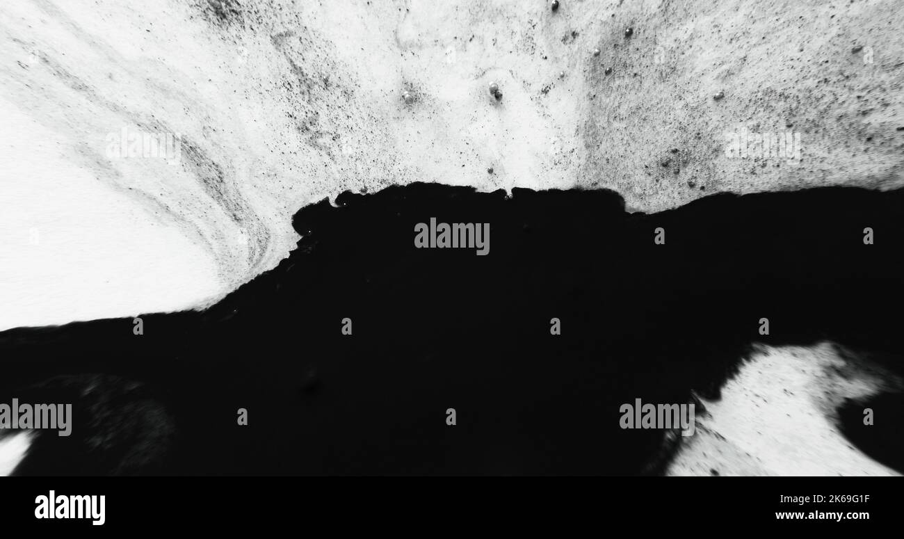 black ink spill texture paint blob overlay stain Stock Photo - Alamy