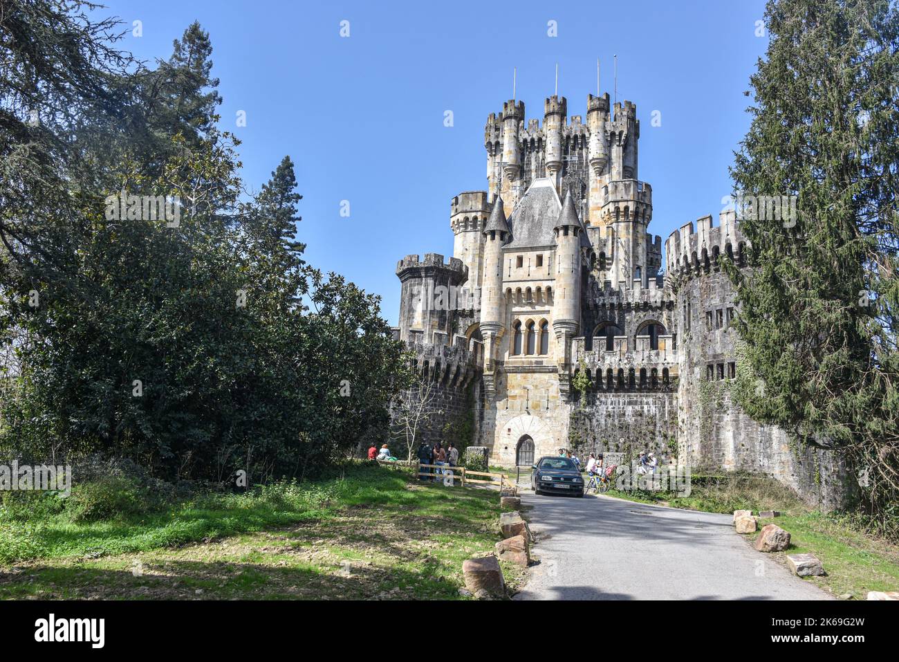 Butroi, Spain - 14 April, 2022: Butron Castle in the Basque Country ...