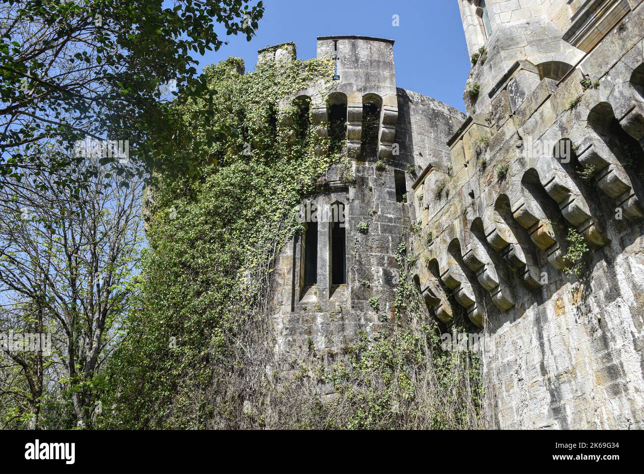 Butroi, Spain - 14 April, 2022: Butron Castle in the Basque Country ...