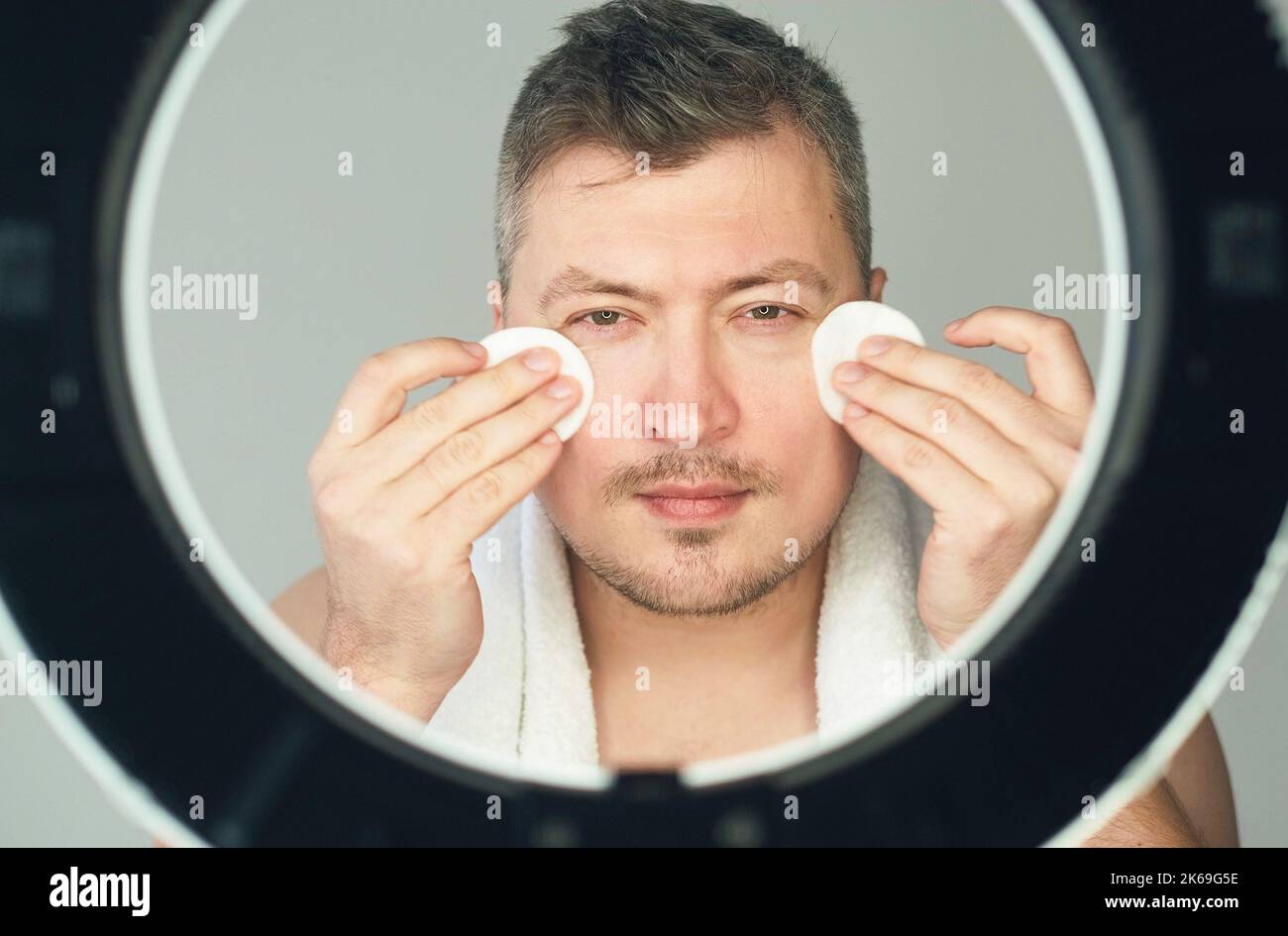 Face cleansing morning procedure hi-res stock photography and images - Alamy