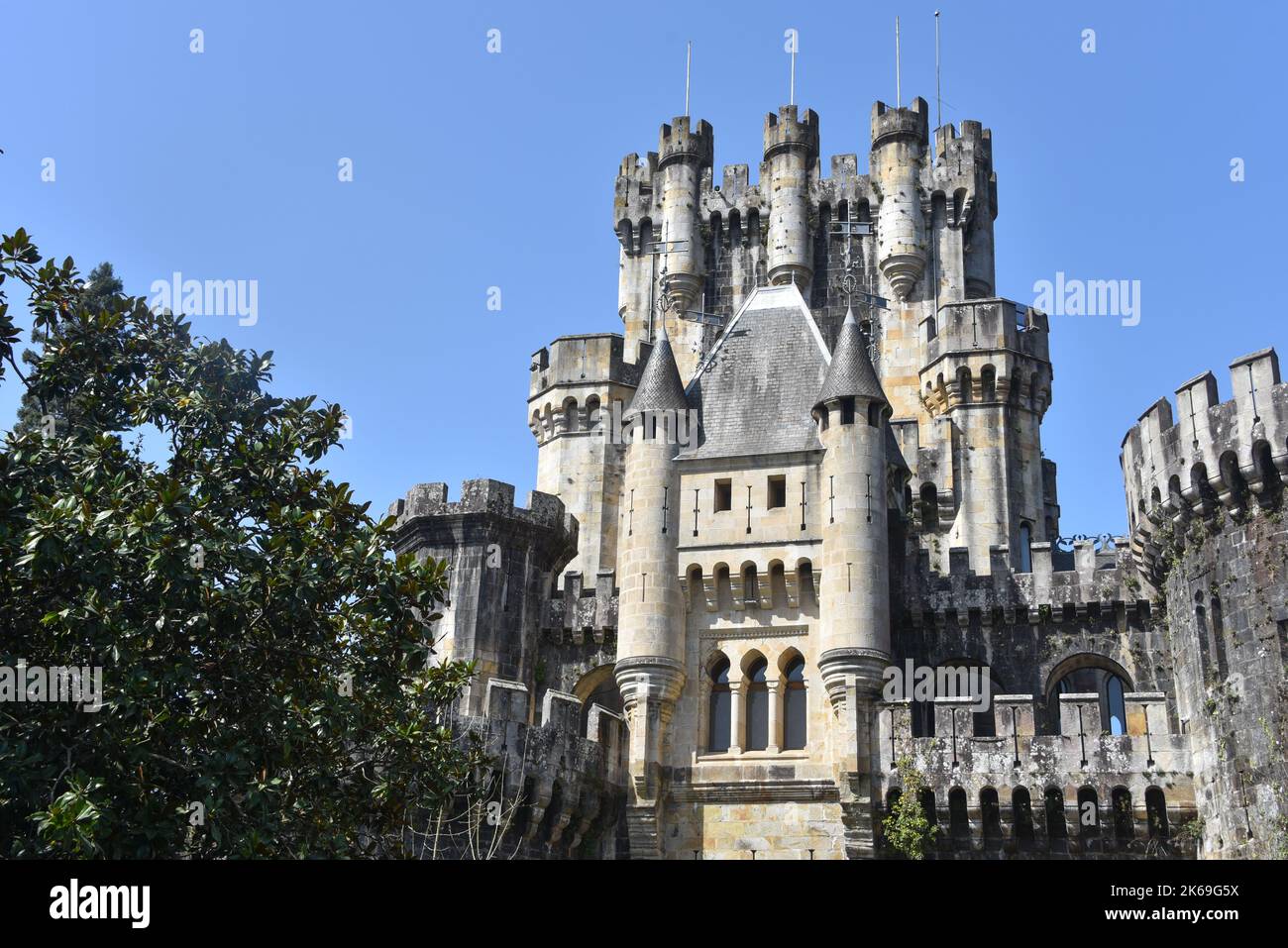 Butroi, Spain - 14 April, 2022: Butron Castle in the Basque Country ...