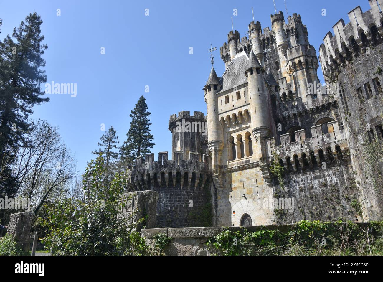 Butroi, Spain - 14 April, 2022: Butron Castle in the Basque Country ...