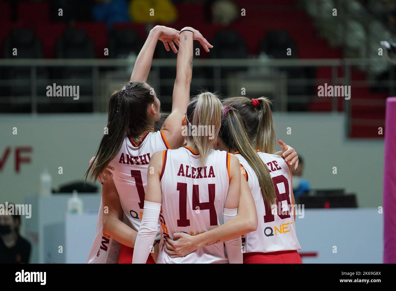 ISTANBUL, TURKEY - APRIL 02, 2022: Galatasaray HDI Sigorta players ...