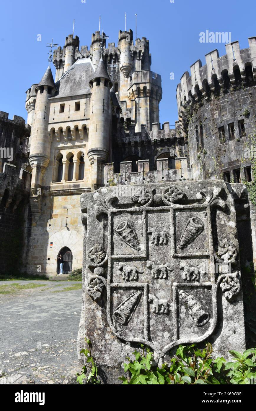 Butroi, Spain - 14 April, 2022: Butron Castle in the Basque Country ...