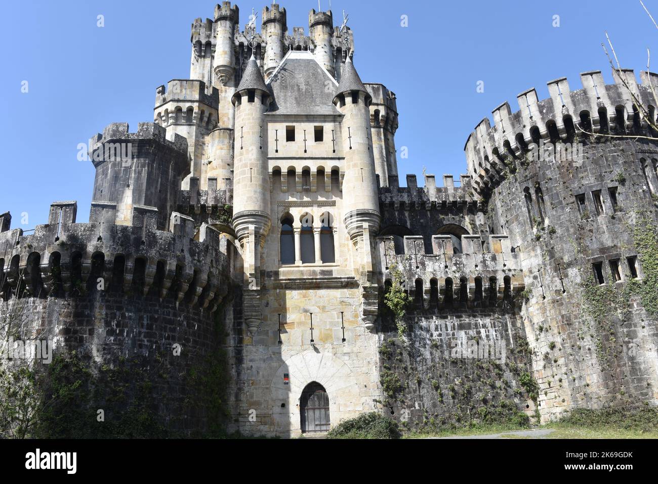 Butroi, Spain - 14 April, 2022: Butron Castle in the Basque Country ...