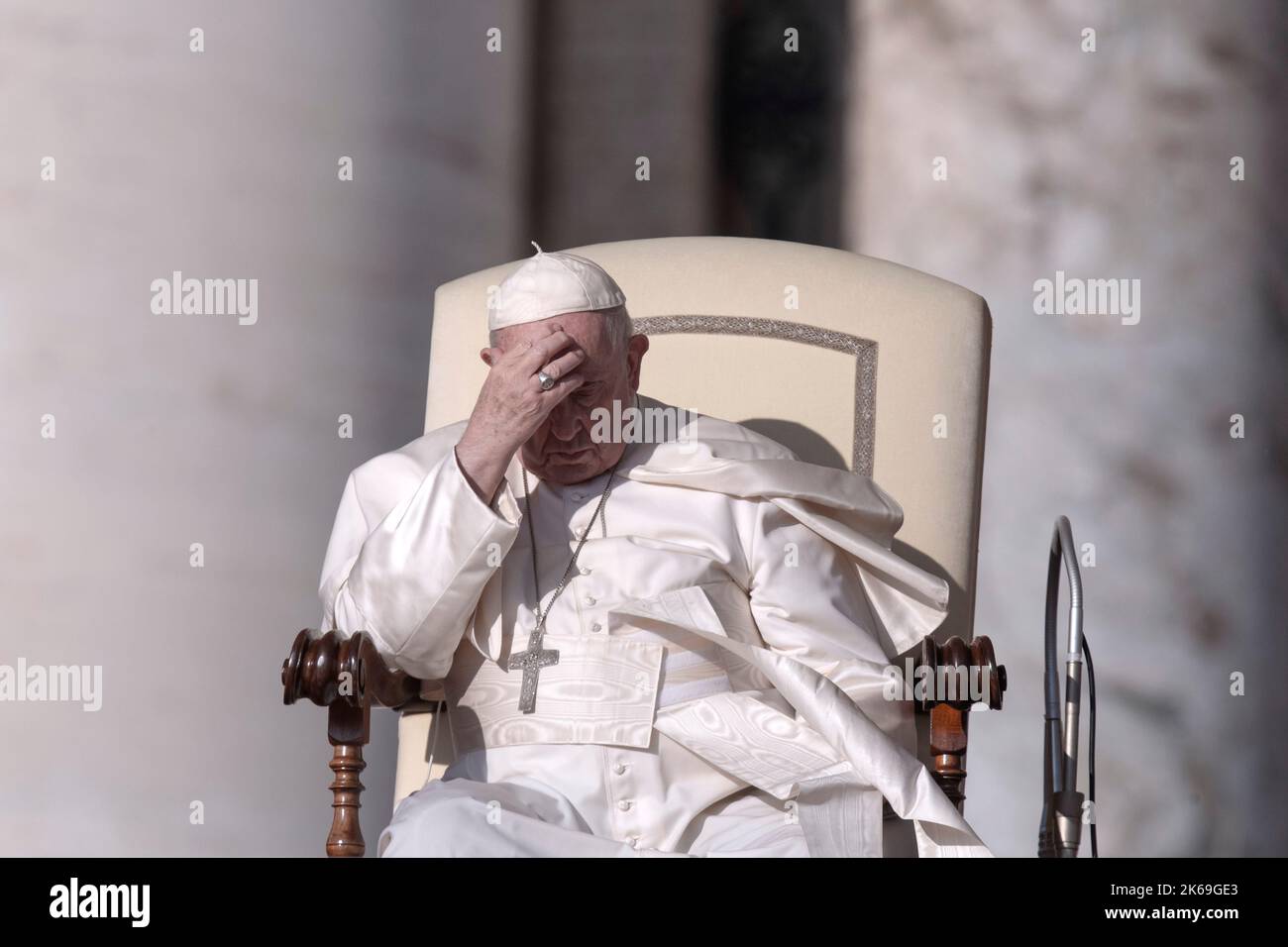 Vatican City, Vatican, 12 October, 2022. Pope Francis during his weekly ...