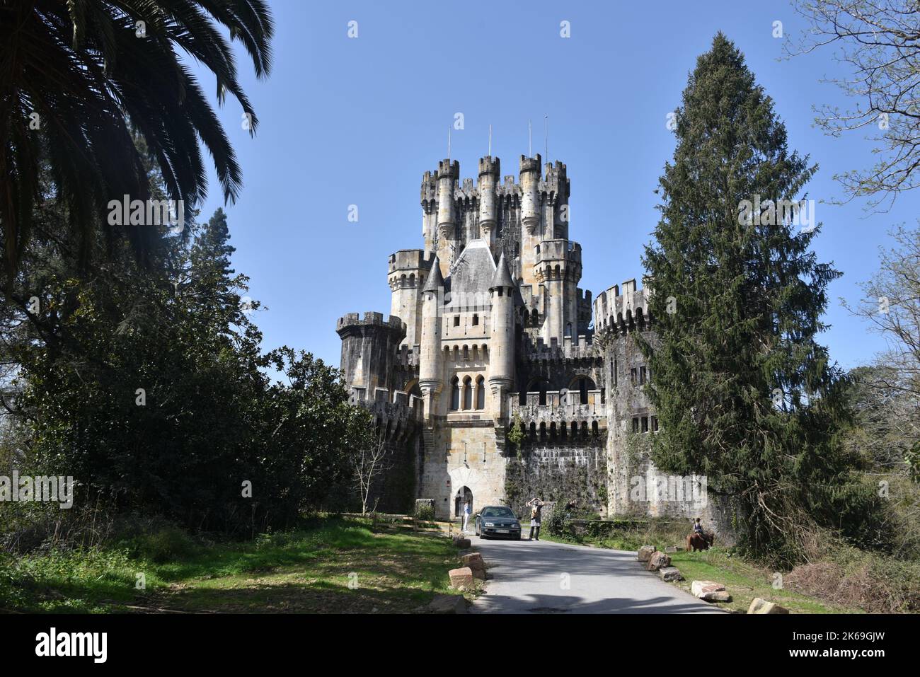 Butroi, Spain - 14 April, 2022: Butron Castle in the Basque Country ...