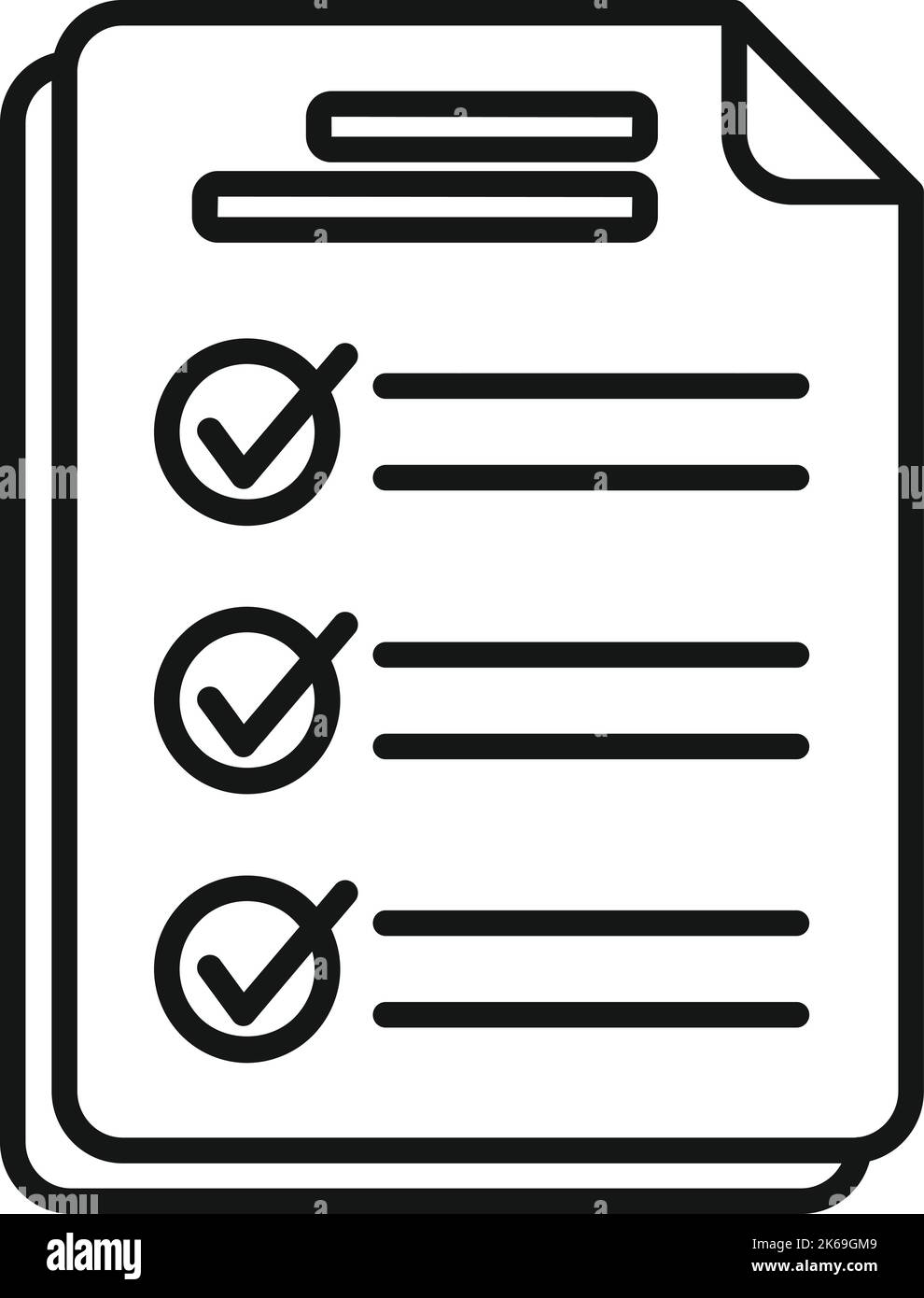 Paper mark test icon outline vector. Exam answer. Form sheet Stock ...