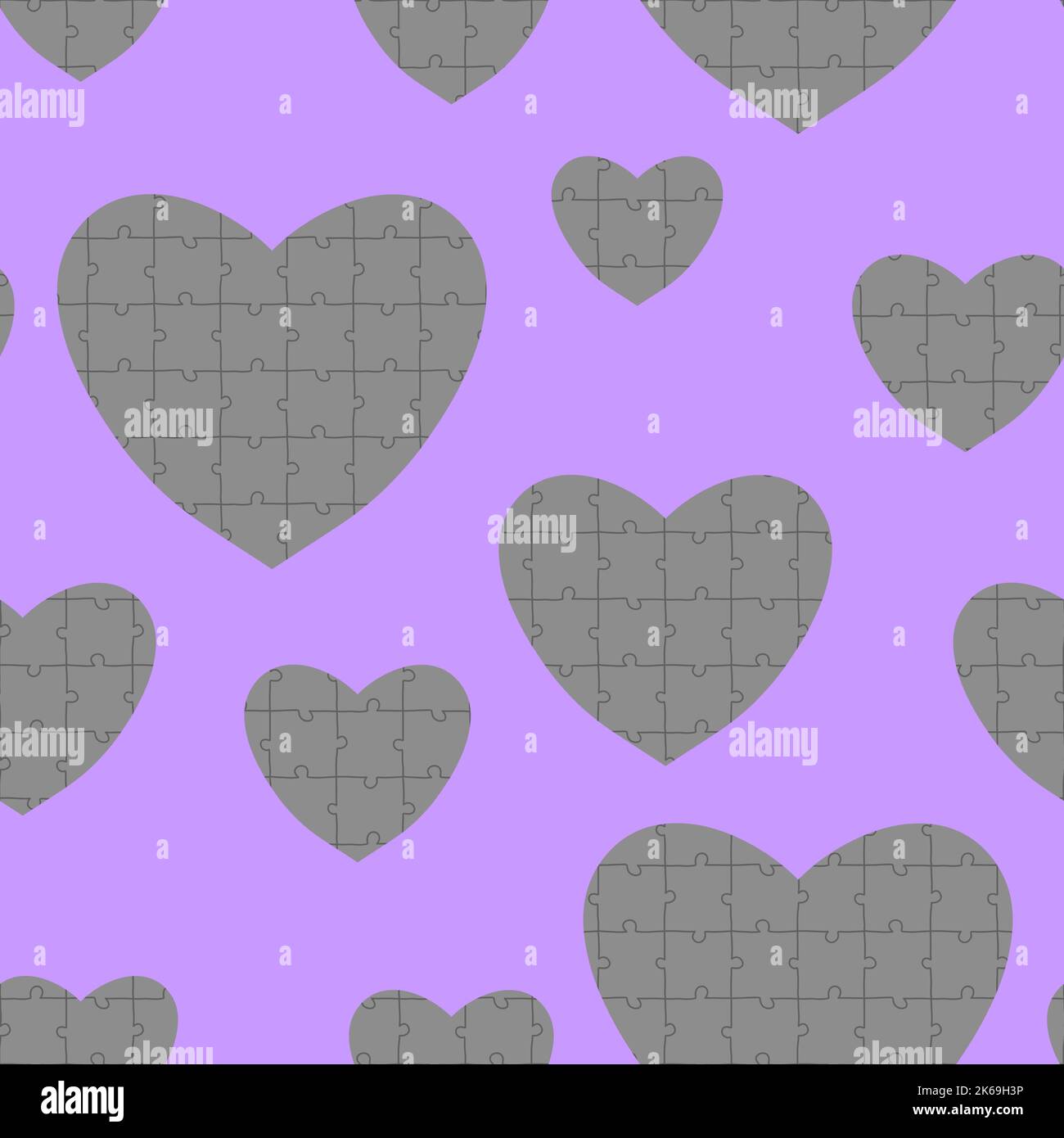 Valentines hearts seamless game puzzles pattern for wrapping paper and ...