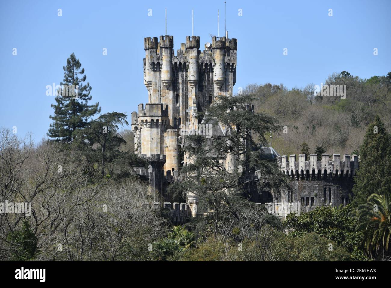 Butroi, Spain - 14 April, 2022: Butron Castle in the Basque Country ...
