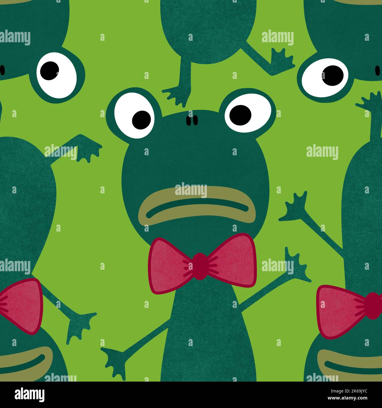 Animals cartoon seamless doodle frogs pattern for wrapping paper and ...