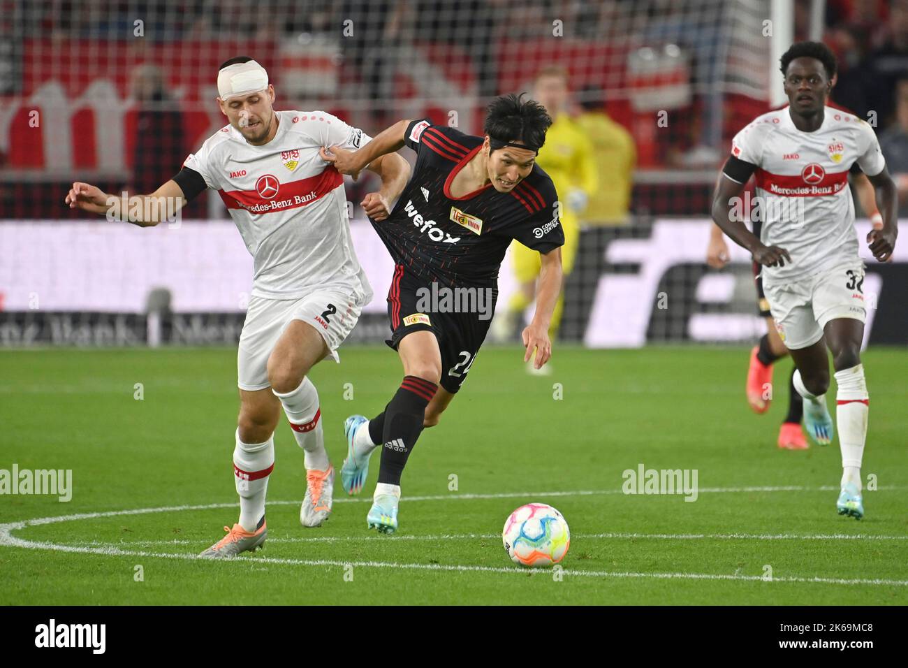 Stuttgart, Deutschland. 09th Oct, 2022. Genki HARAGUCHI (Union Berlin), action, duels versus ...