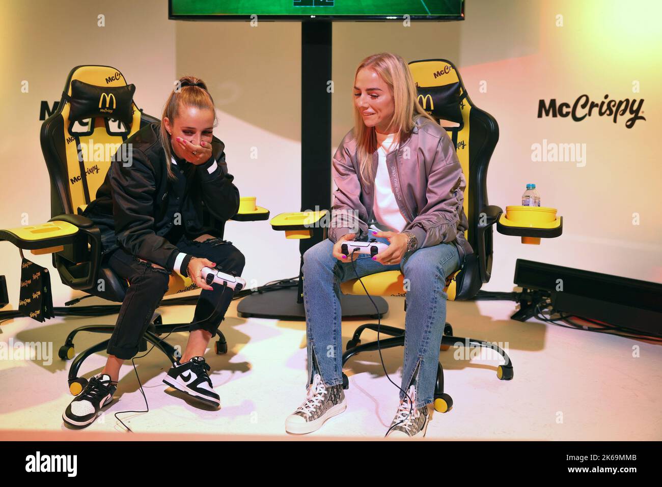 EDITORIAL USE ONLY Ella Toone and Alex Greenwood (right) attend ...