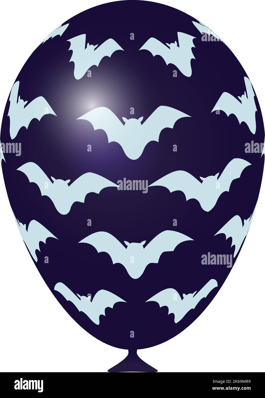 A balloon for Halloween. Realistic purple ball with a bat pattern Stock ...