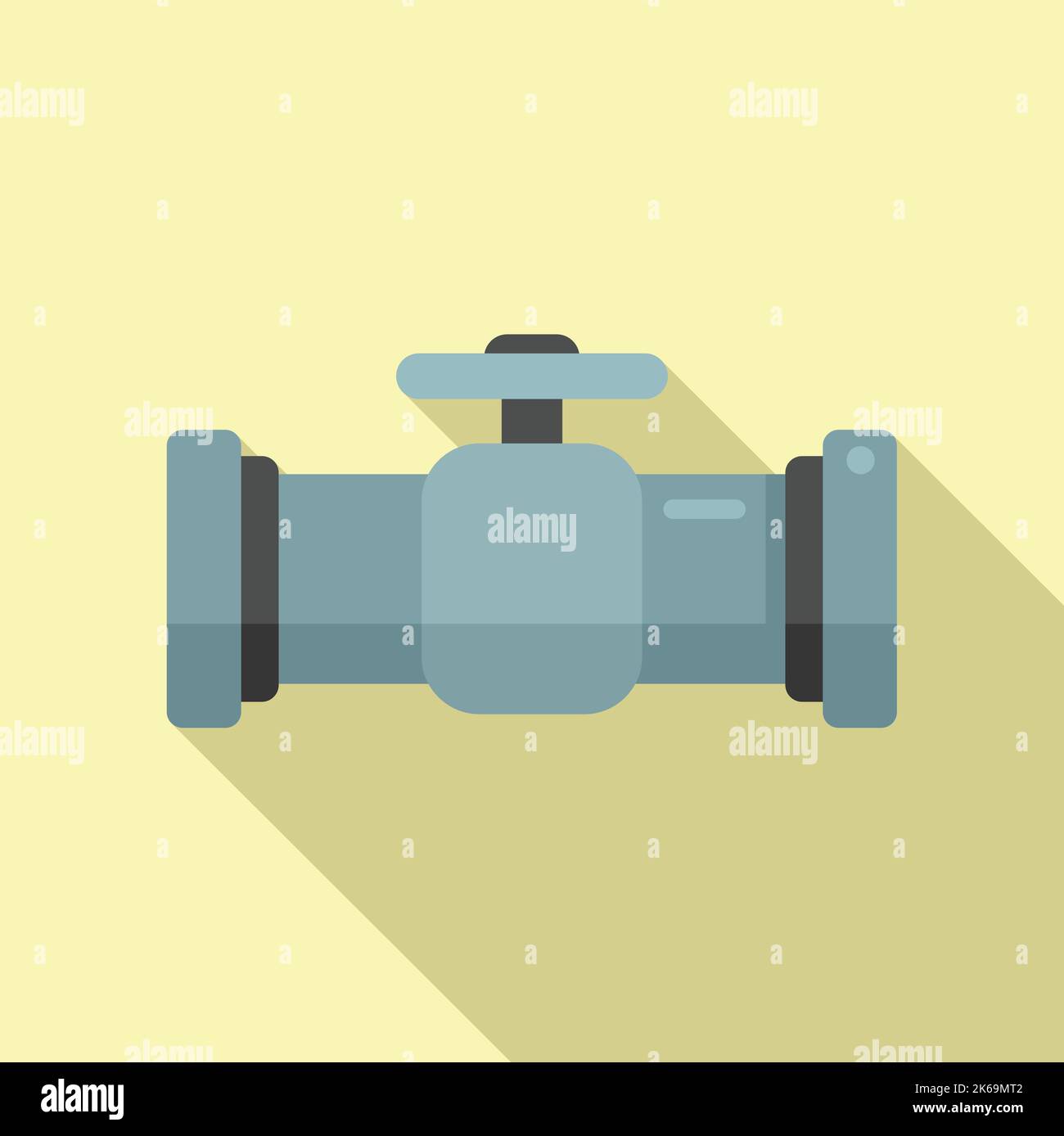 Pipe tap icon flat vector. Pipeline drain. Flange pressure Stock Vector ...