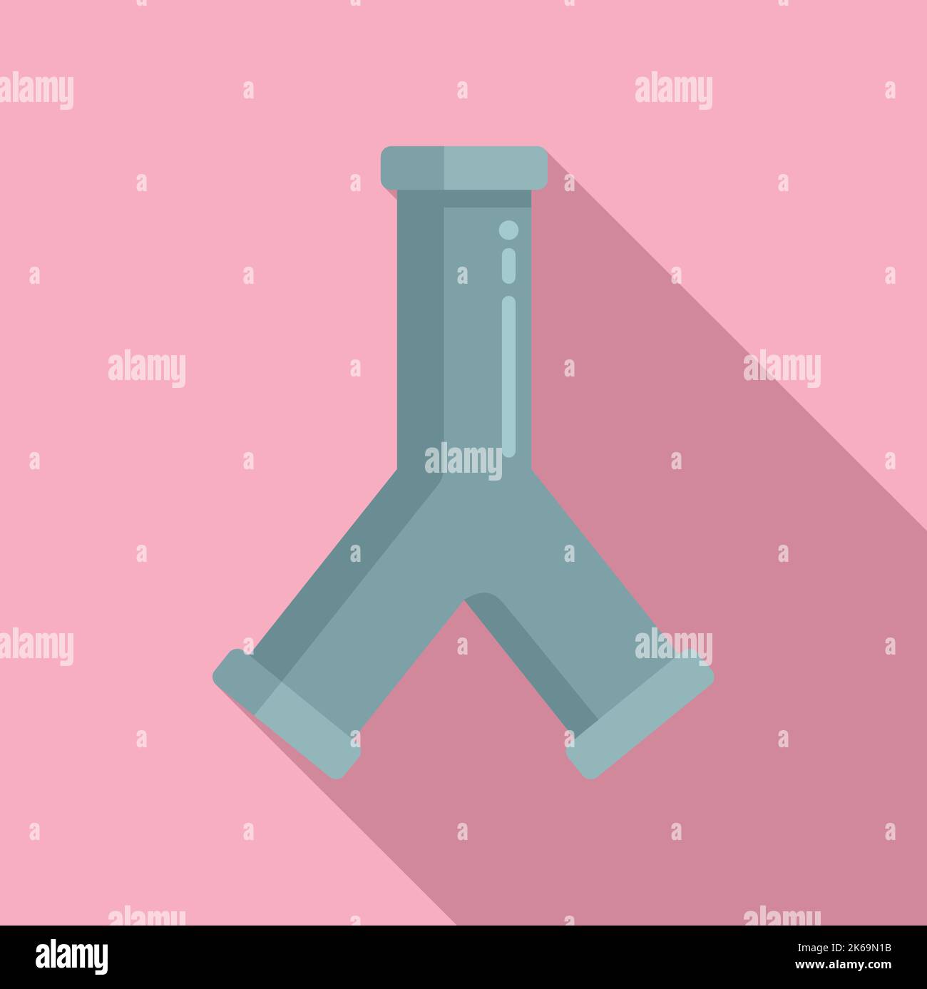 Pipe triangle icon flat vector. Steel system. Pump faucet Stock Vector ...