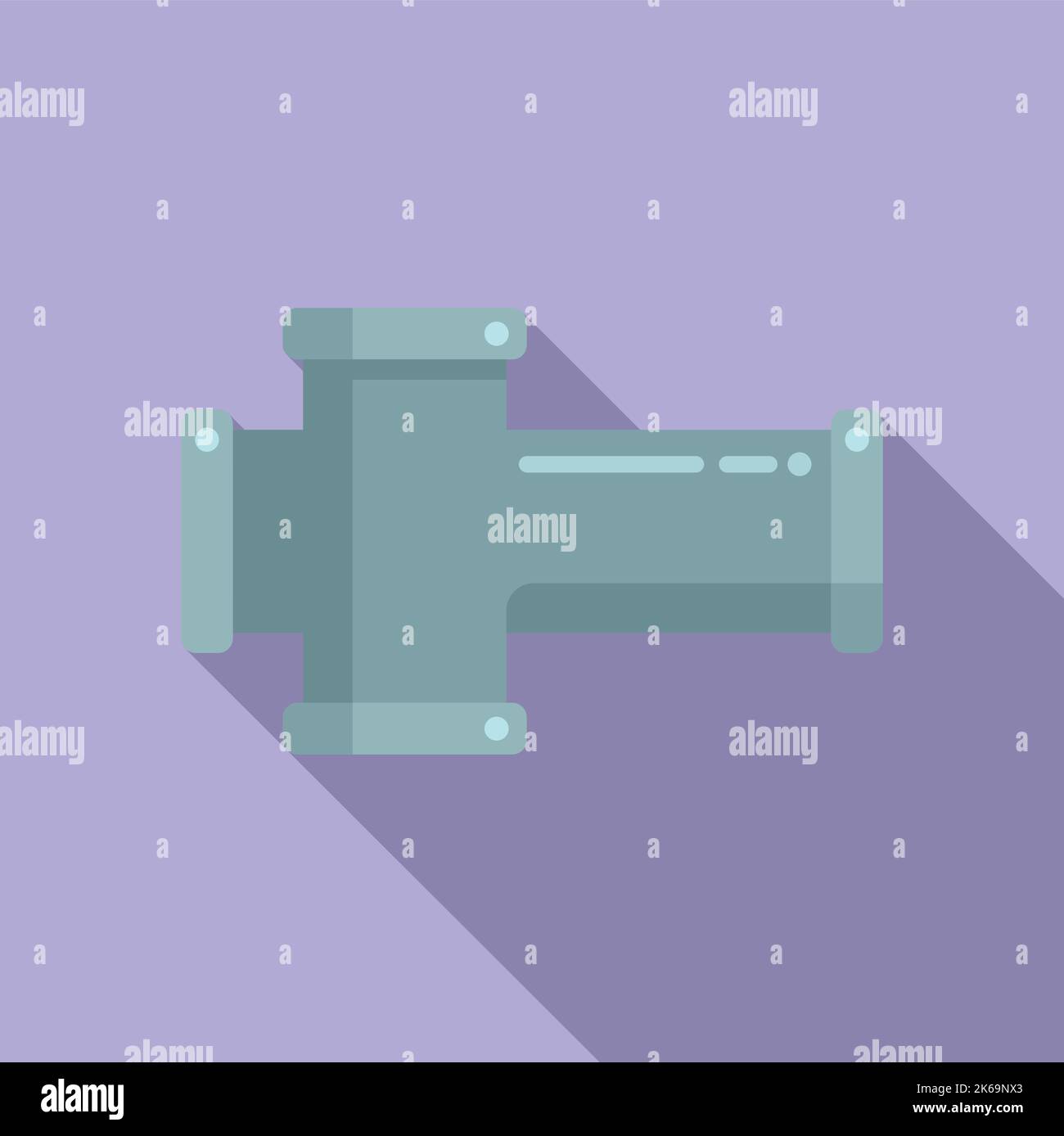 Engineering pipe icon flat vector. Water plumbing. Drain system Stock ...