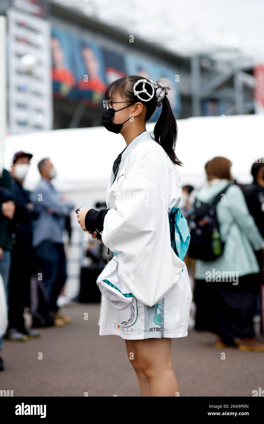 Suzuka, Japan. 9th Oct, 2022. Fan of Mercedes-AMG Petronas F1 Team, F1 Grand Prix of Japan at ...
