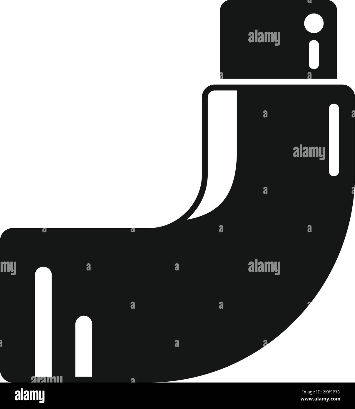 Corner pipe icon simple vector. Plumbing pipeline. Pressure flange ...