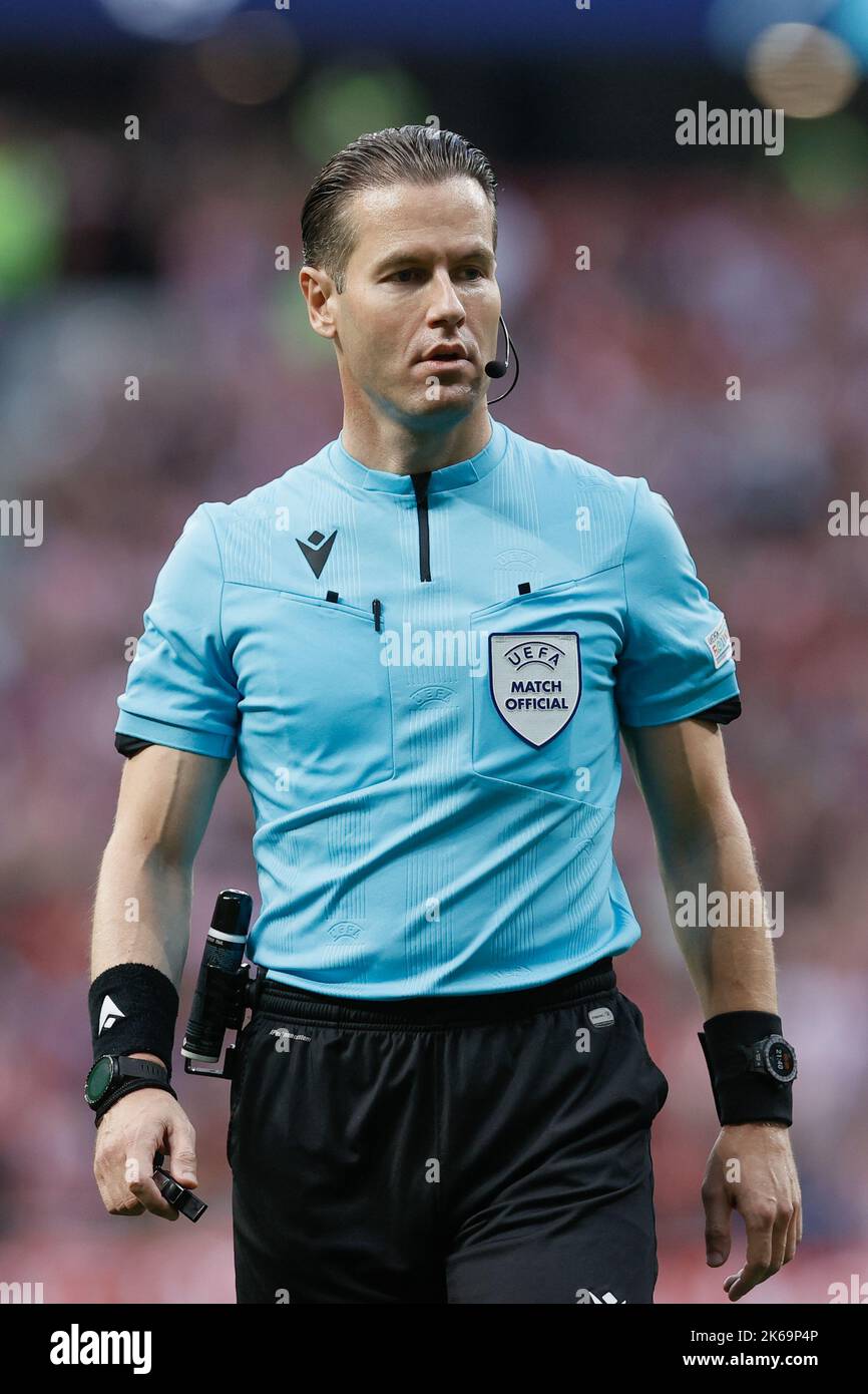 Dutch referee Danny Makkelie pictured during a group stage soccer game ...