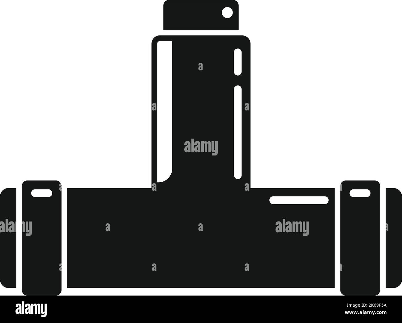 Pipe connection icon simple vector. Industrial flange. Drain steel ...