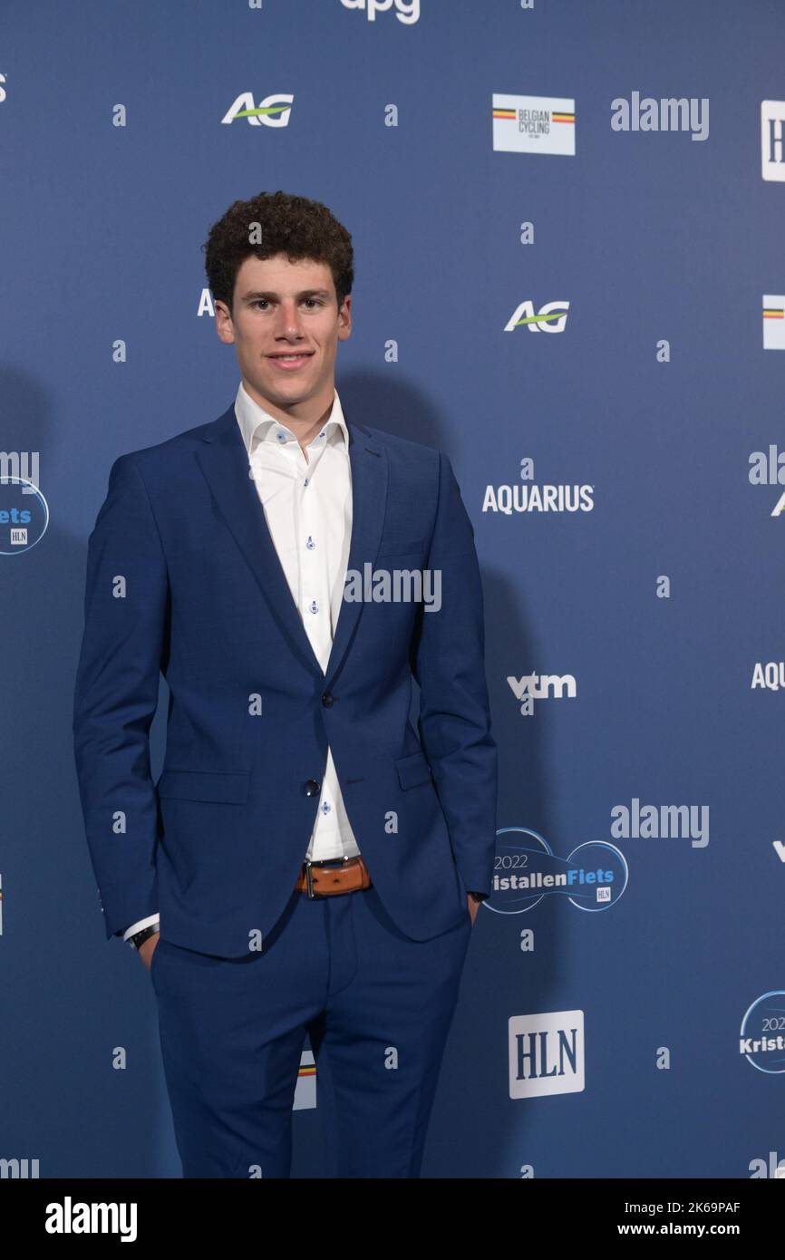 Belgian silver medal winner Alec Segaert posing for the photographer at ...
