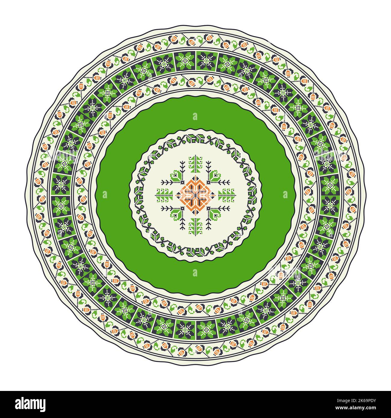 Romanian round design element, vector illustration Stock Vector Image ...