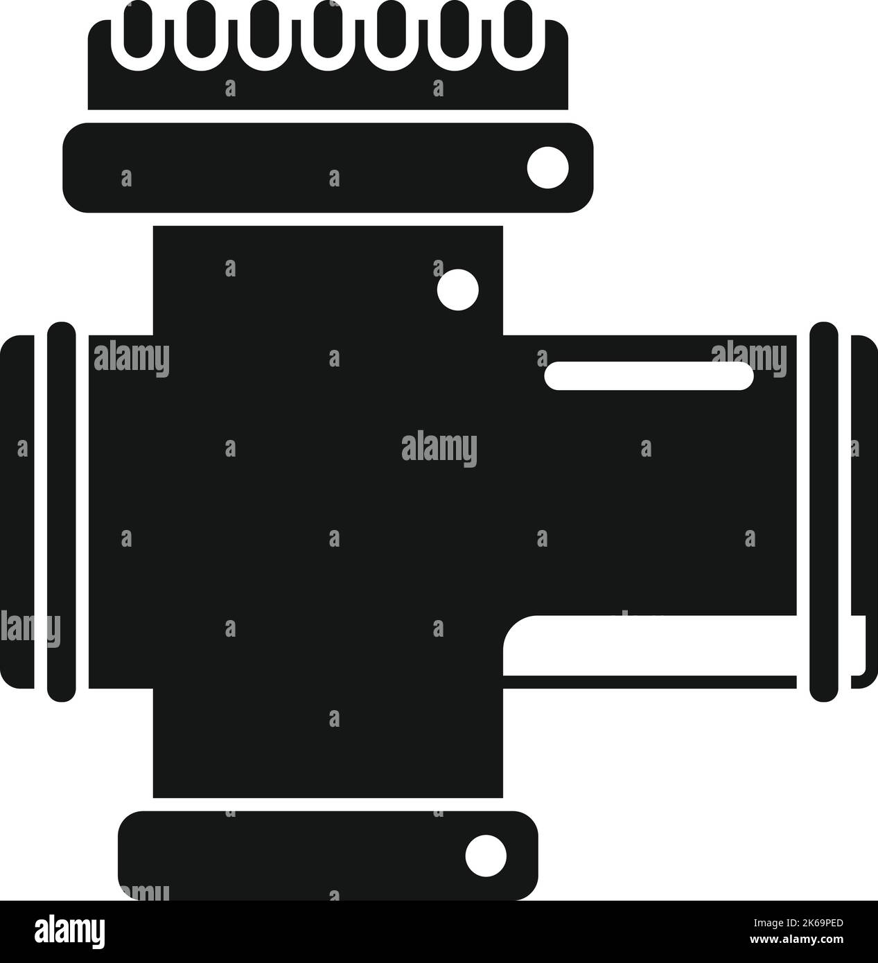 Sewage pipe icon simple vector. Drain system. Flange industrial Stock ...