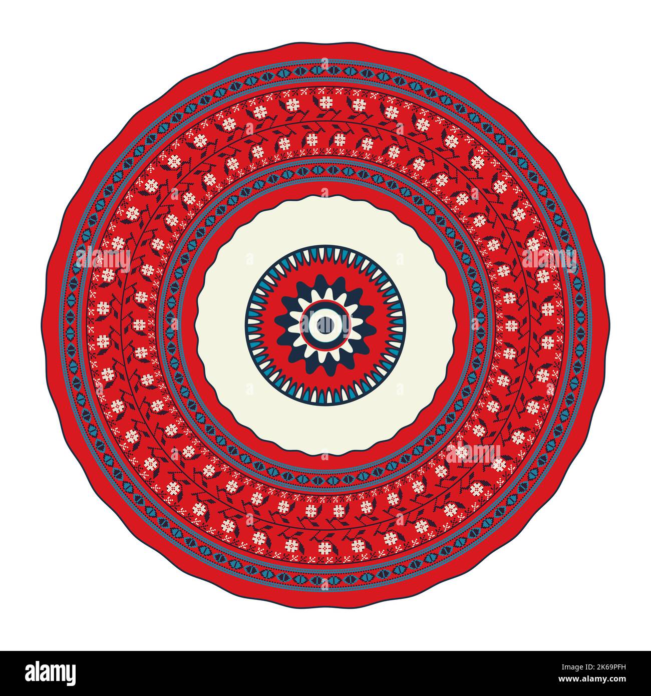 Romanian round design element, vector illustration Stock Vector Image ...