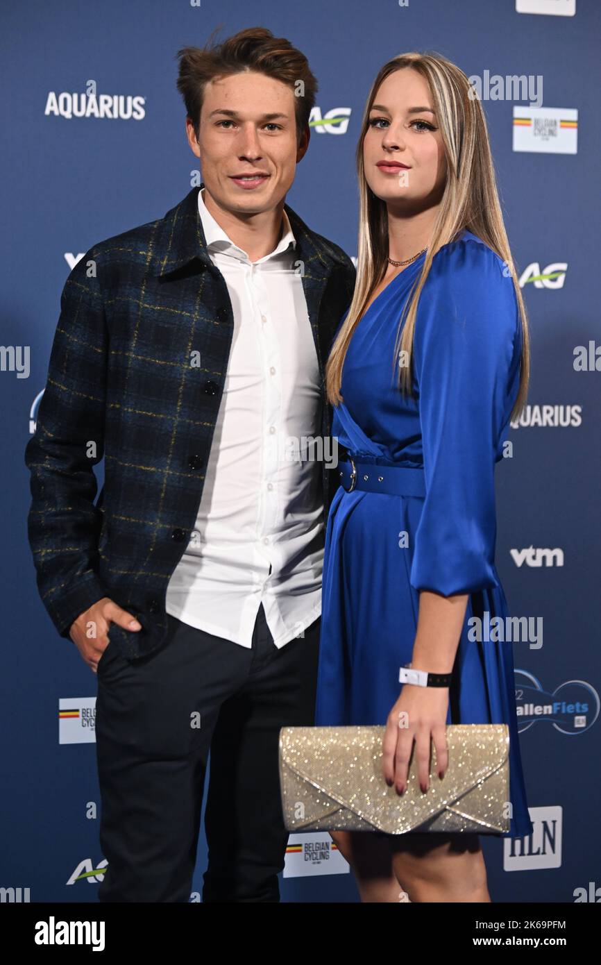 Belgian Jasper Philipsen and his partner Melanie Peetermans posing for ...