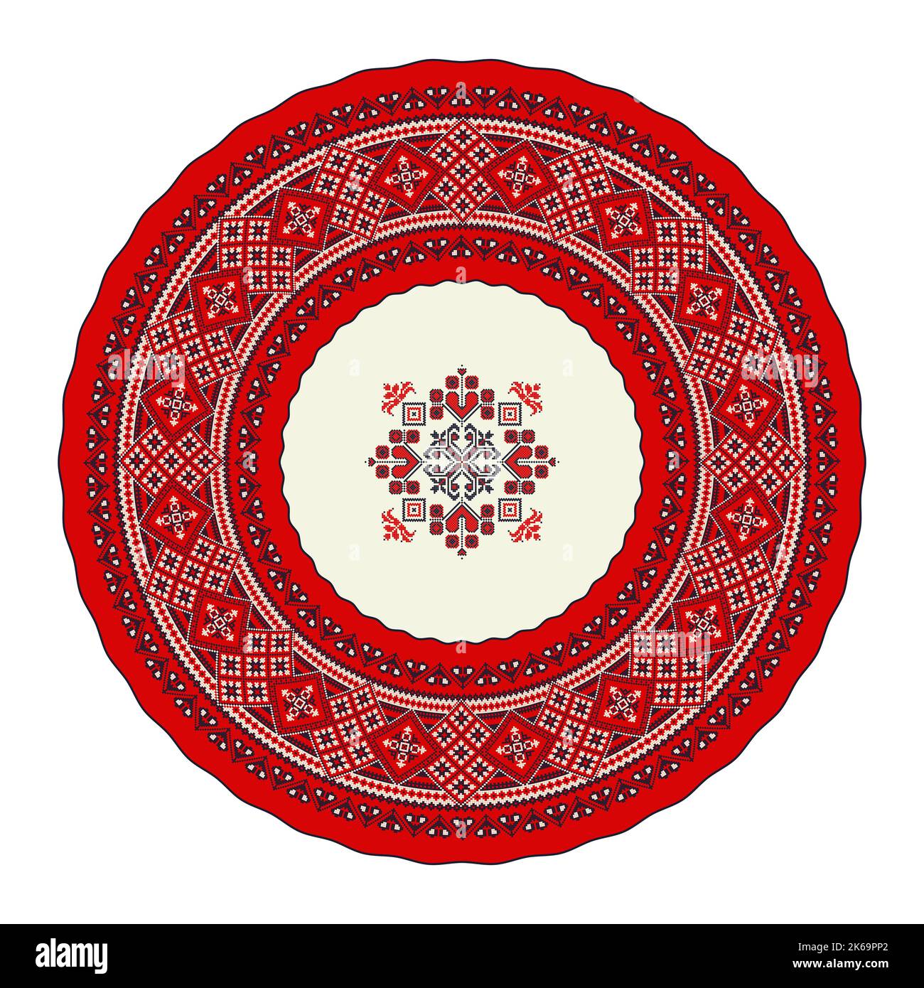 Romanian round design element, vector illustration Stock Vector Image ...
