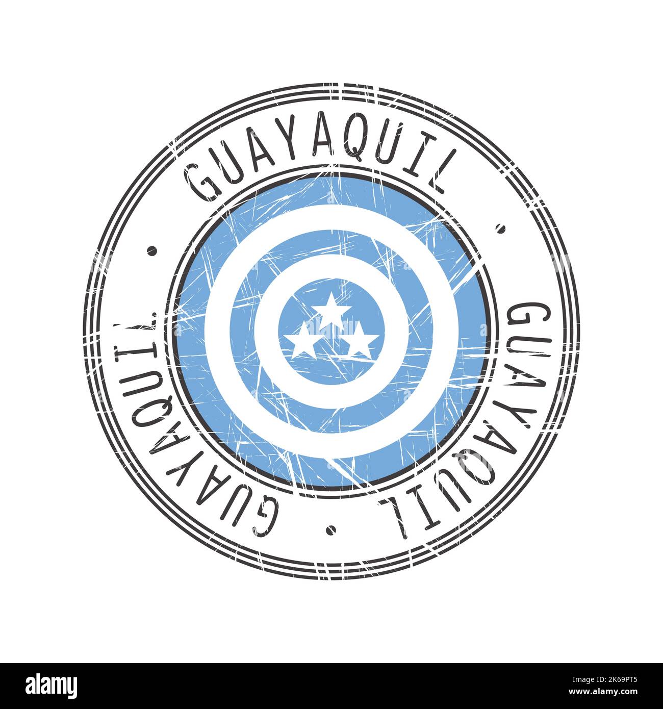 Guayaquil city, Ecuador vector rubber stamp over white background Stock ...