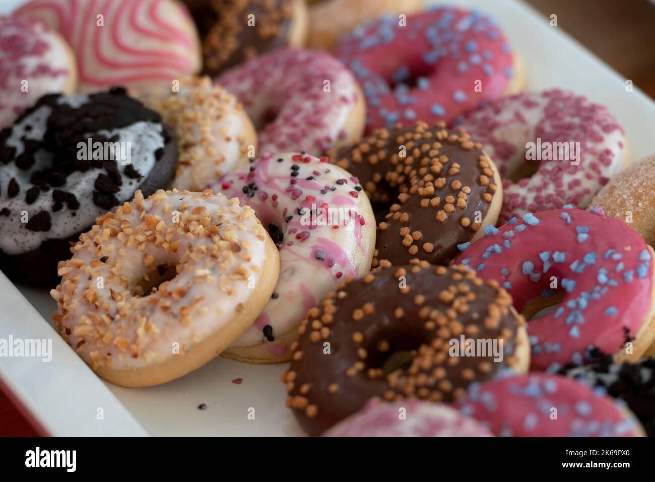 Cologne, Deutschland. 10th Oct, 2022. Donuts on a tray, on October 10th ...