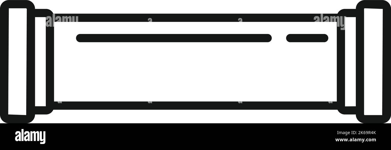Pvc pipe icon outline vector. Metal tube. Drain system Stock Vector ...