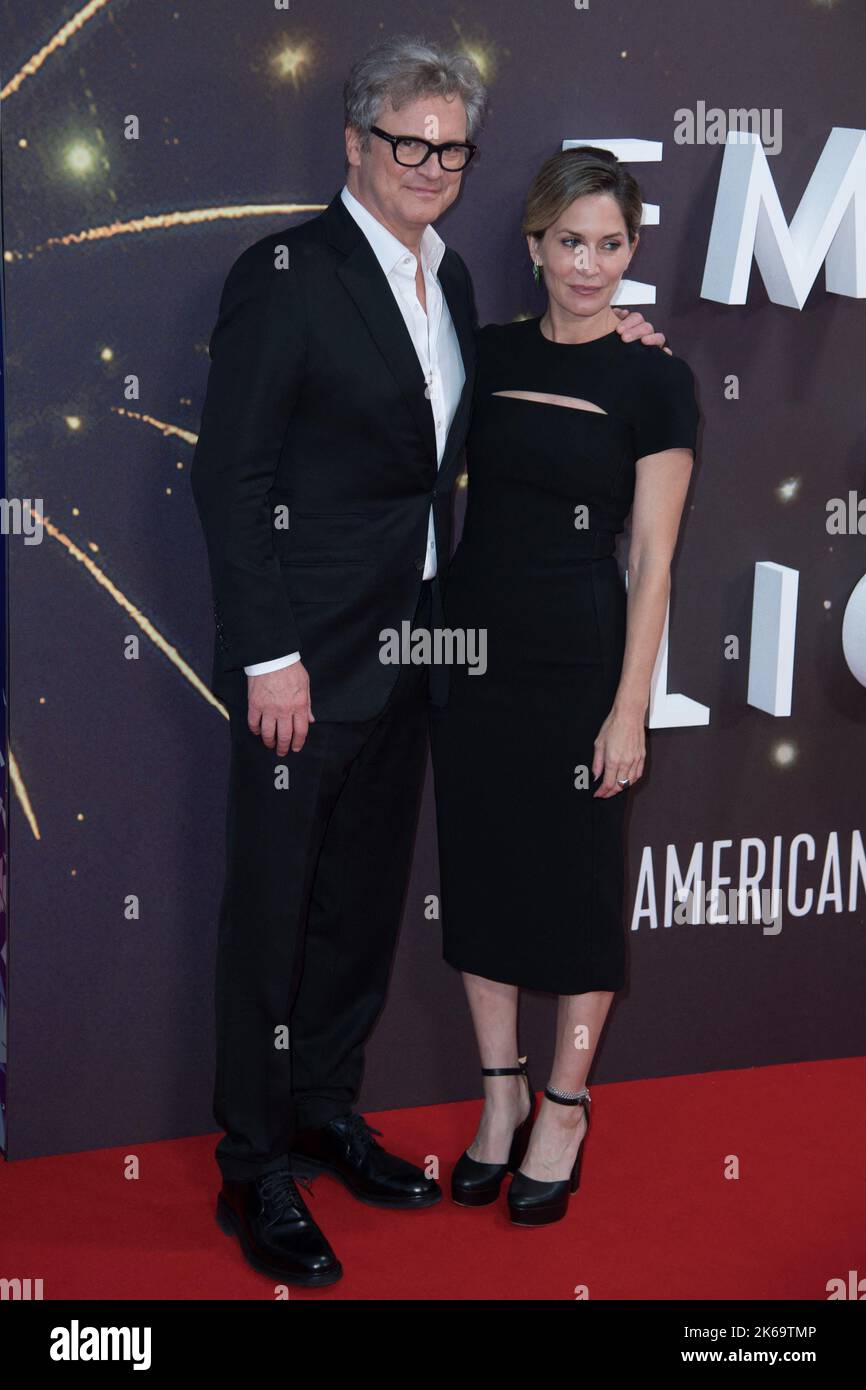 Colin Firth and Maggie Cohn attending the Empire of Light Premiere as ...