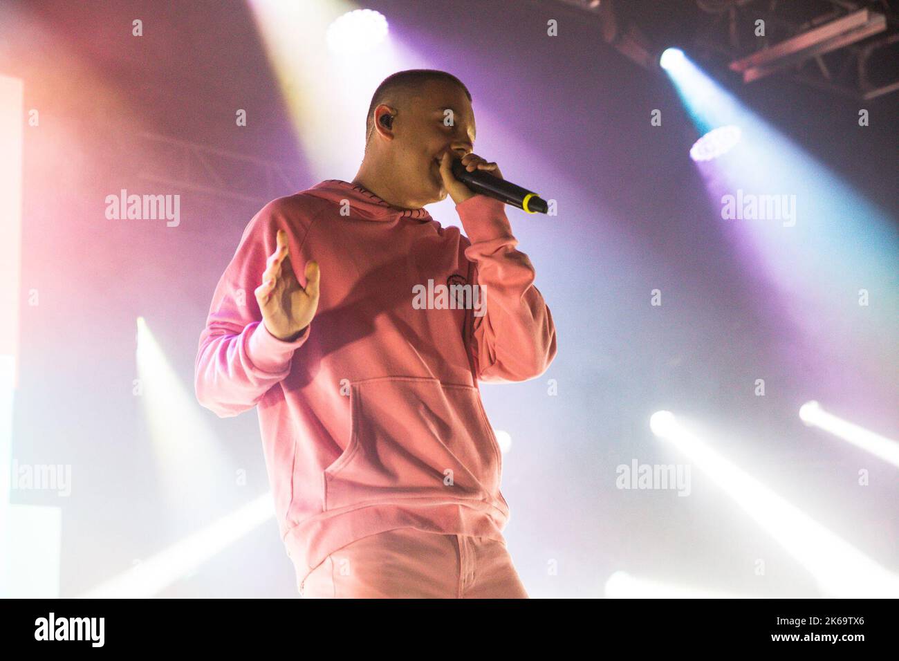 October 12, 2022: British rapper from Manchester Harrison James ...