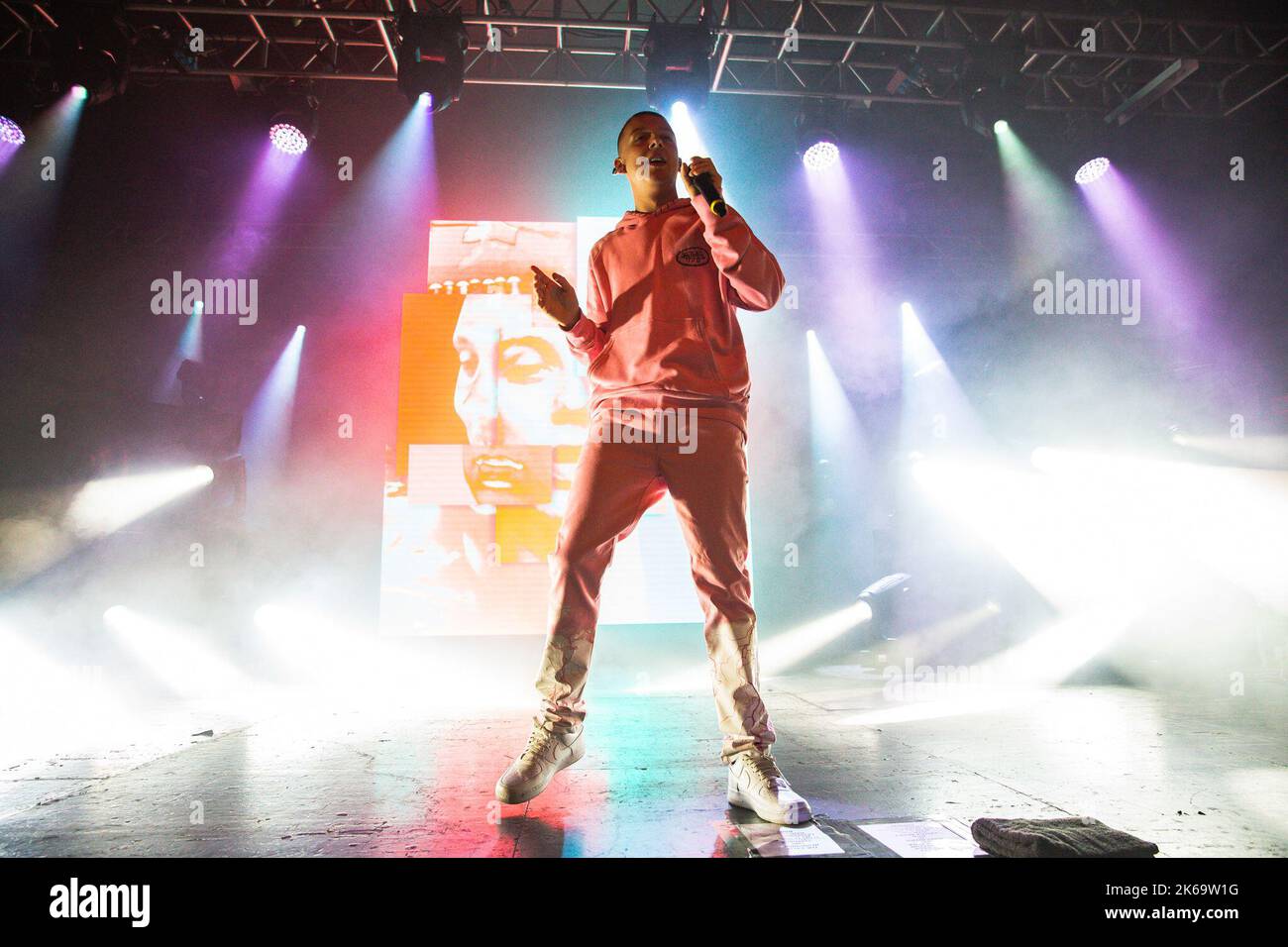 October 12, 2022: British rapper from Manchester Harrison James ...