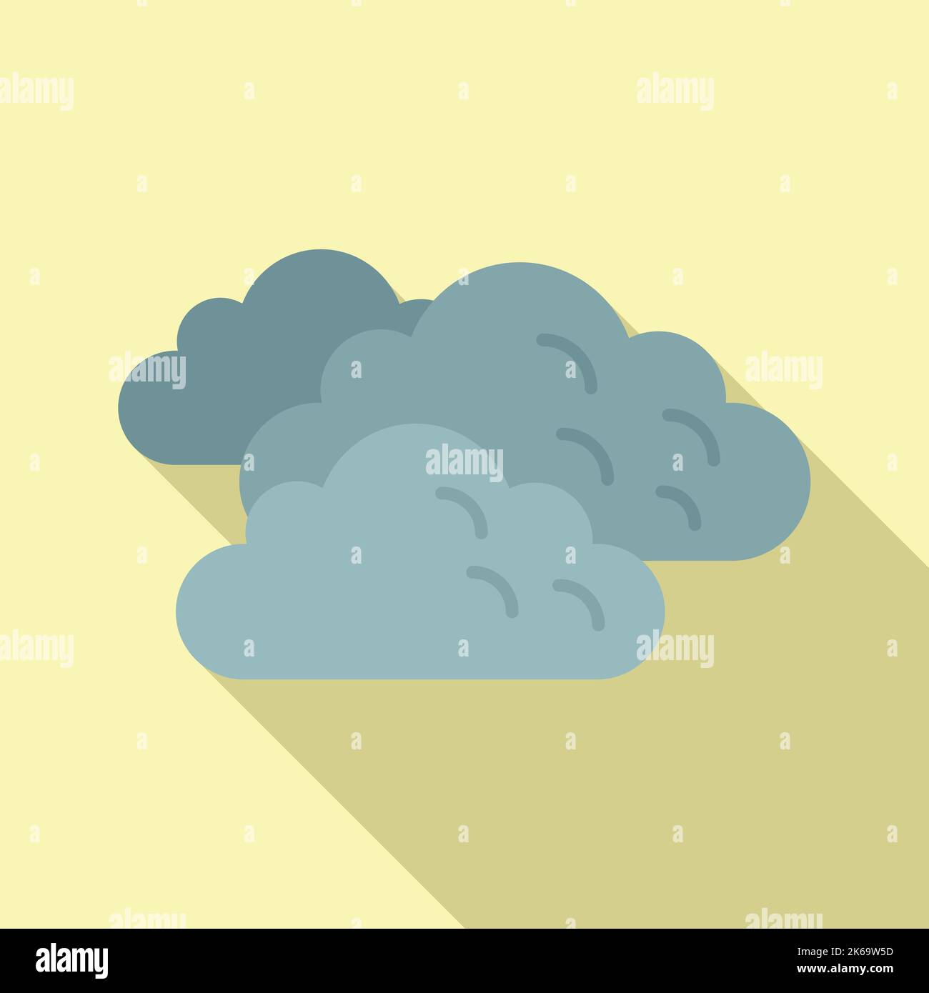 Cloudy sky icon flat vector. Rain cloud. Weather forecast Stock Vector ...