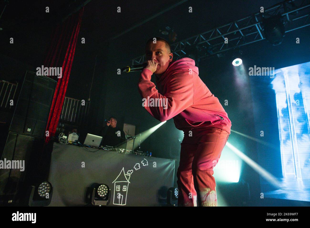 October 12, 2022: British rapper from Manchester Harrison James ...