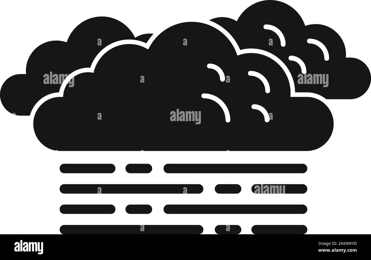 Cloudy sky icon simple vector. Cloud rain. Cold sunshine Stock Vector ...