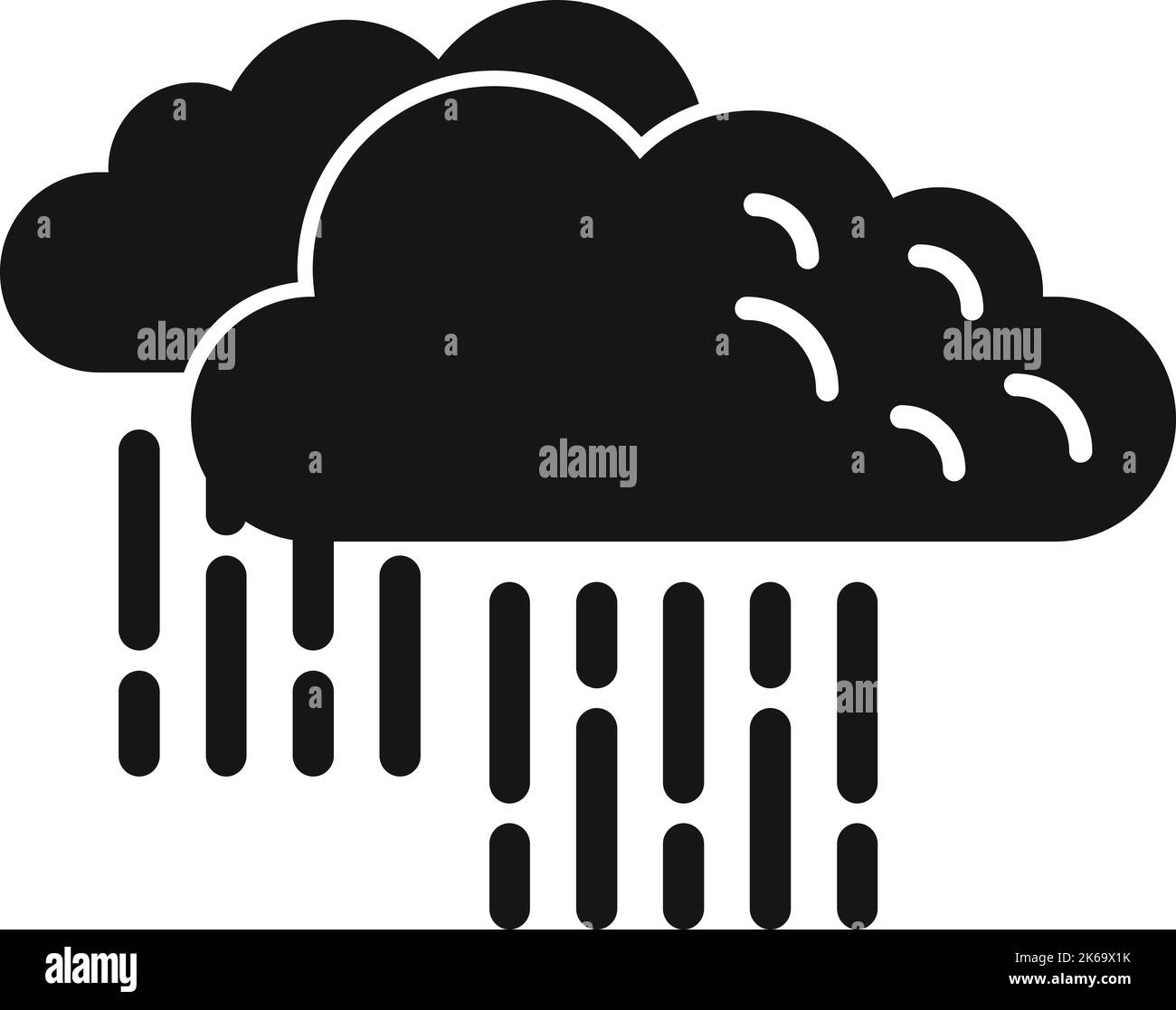 Cloud rain icon simple vector. Weather forecast. Sky widget Stock ...