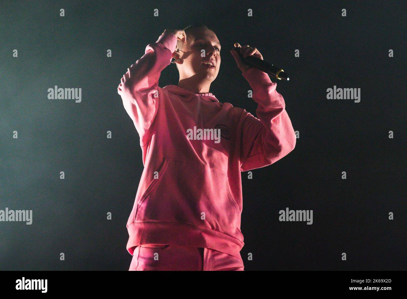 October 12, 2022: British rapper from Manchester Harrison James ...