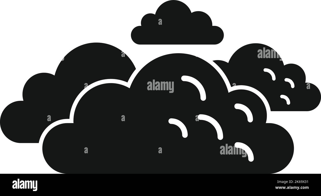 Cloud sky icon simple vector. Forecast sunny. Cold meteo Stock Vector ...