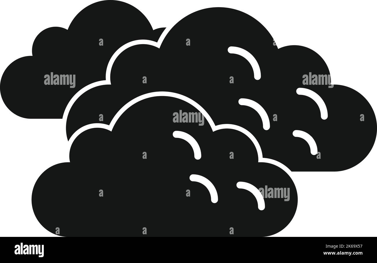 Cloudy sky icon simple vector. Rain cloud. Weather forecast Stock ...