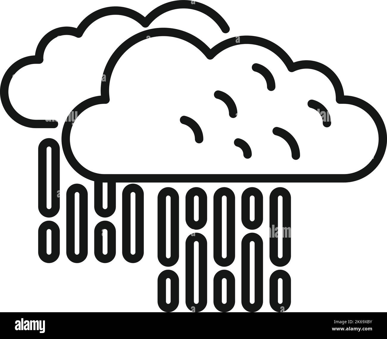 Cloud rain icon outline vector. Weather forecast. Sky widget Stock ...