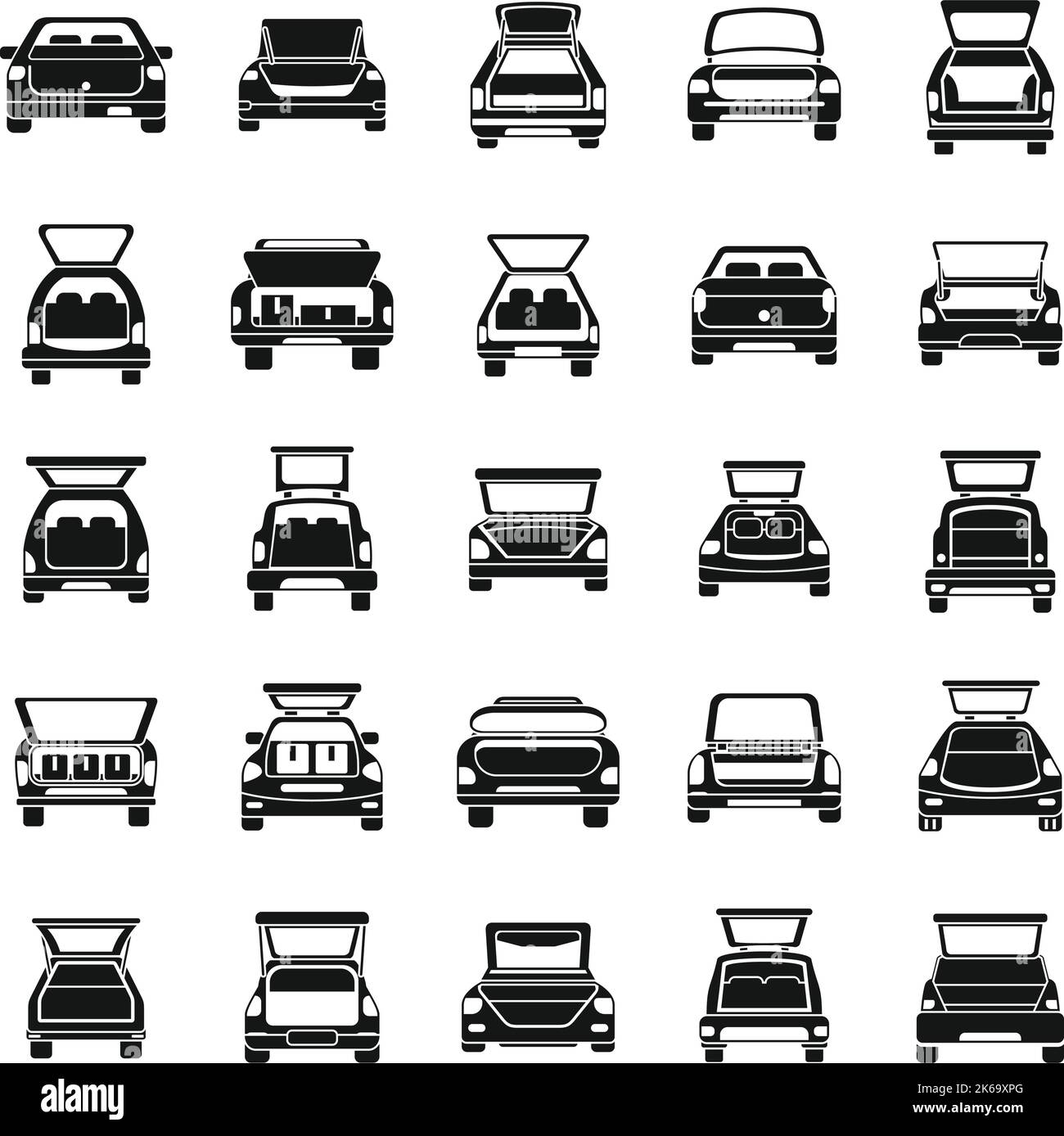 Open trunk suv Stock Vector Images - Alamy